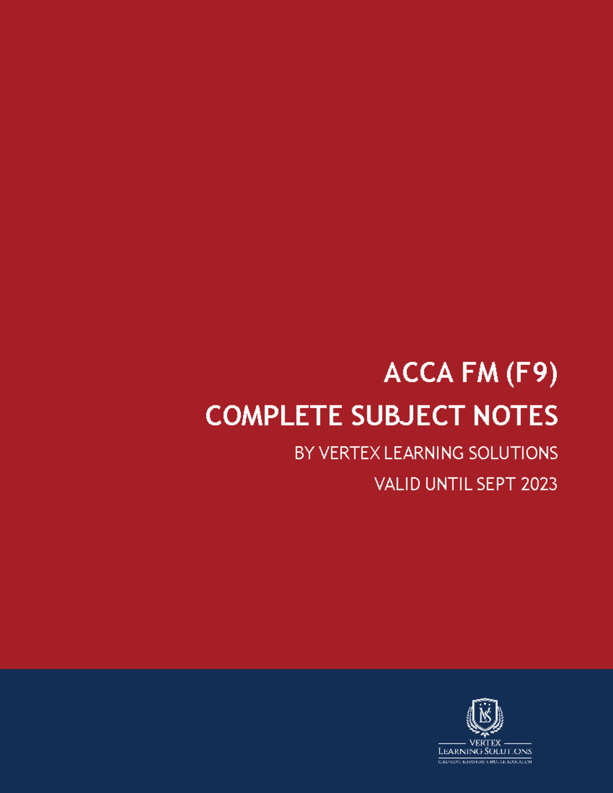 ACCA FM (F9) Comprehensive Study Notes for Financial Management - Studocu