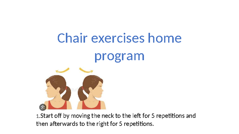 Chair Exercises Home Program: A Guide to Gentle Movements - Studocu