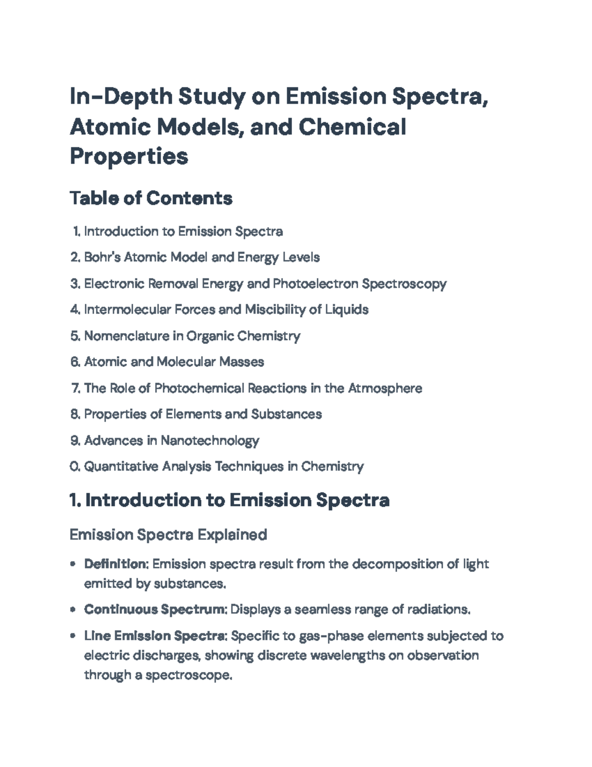In-Depth Study on Emission Spectra and Atomic Models (CHEM 101) - In ...