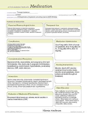 Atorvastatin - ATI Medication Template - ACTIVE LEARNING TEMPLATES ...