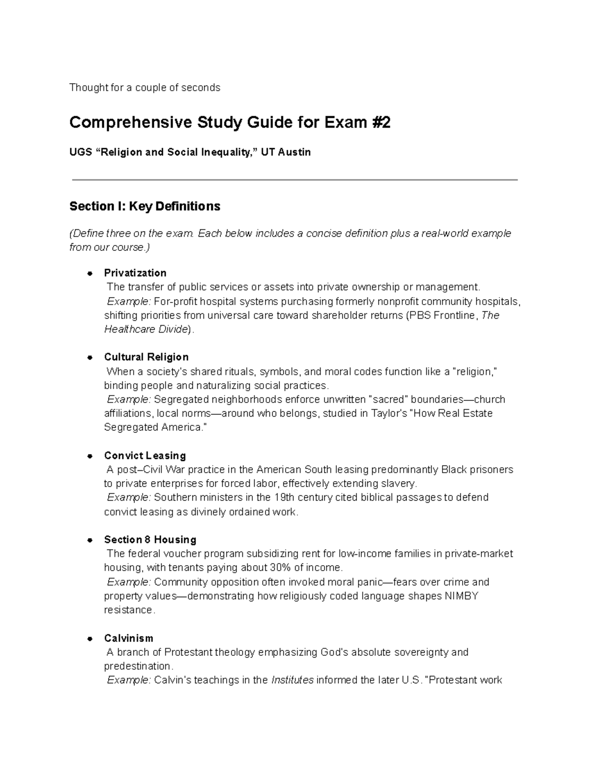 Final Exam Study Guide: “Zip Code Is Destiny” in Context of UGS 312 - Thought for a couple of ...