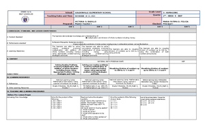 General Mathematics NOTES First Quarter - Lessons Outline: The Algebra ...