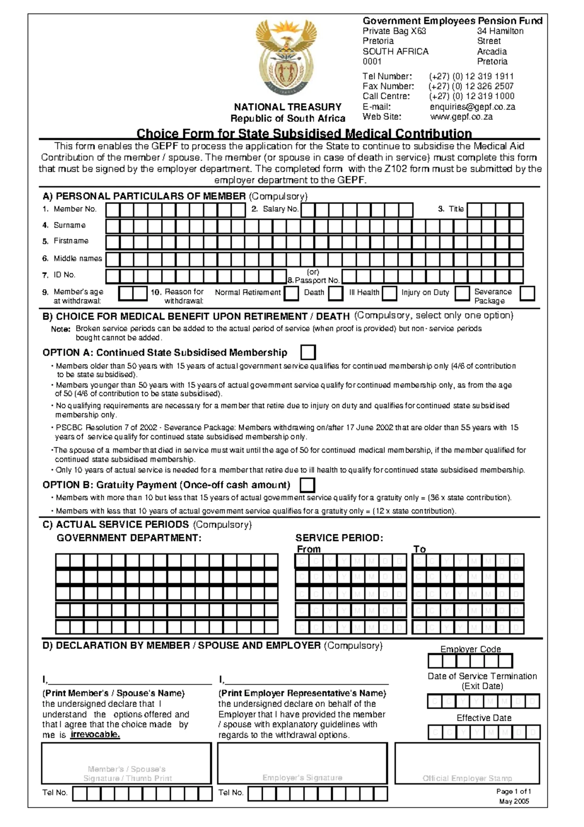 Child Pension Application Form – CHP1 for GEPF Submission - Studocu