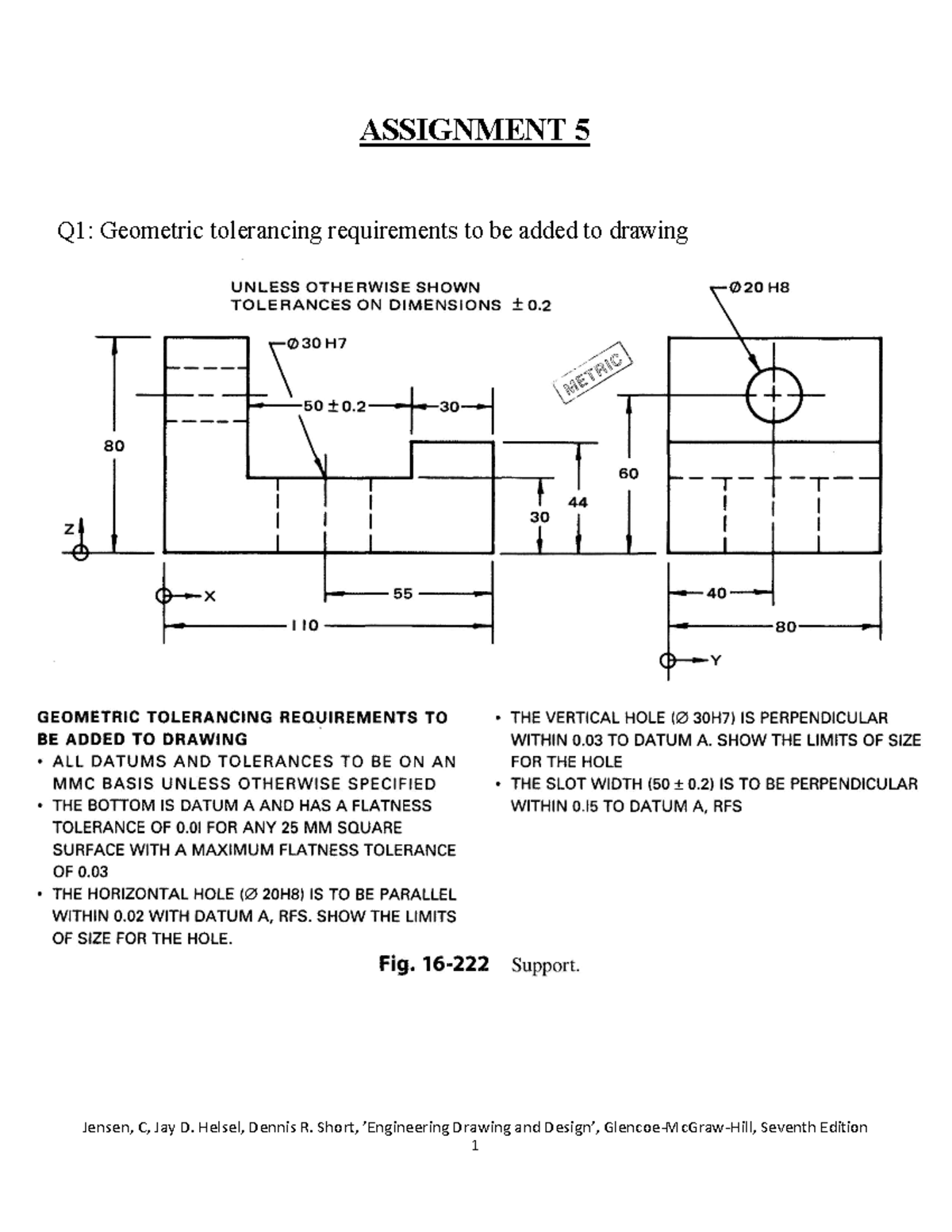 Microsoft Word - Assignment 5 - MECH 313 - ASSIGNMENT 5 Q1: Geometric ...