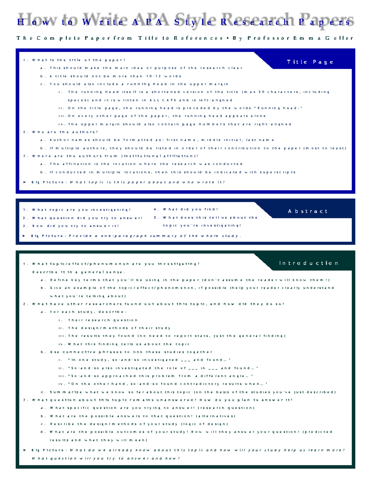 APA Style Research Paper Writing Guide for PSYC 70 - Studocu