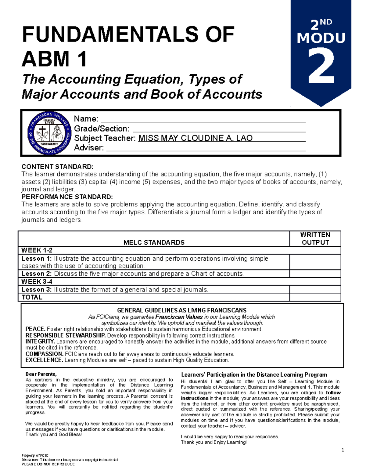 Gr.11-ABM Fundamentals of ABM 1 Module 2 2nd Sem (week 5-6) - Series of ...
