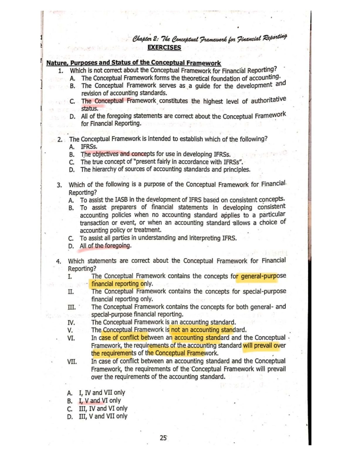 Chapter 2: Conceptual Framework for Financial Reporting - MCQ Review - Studocu
