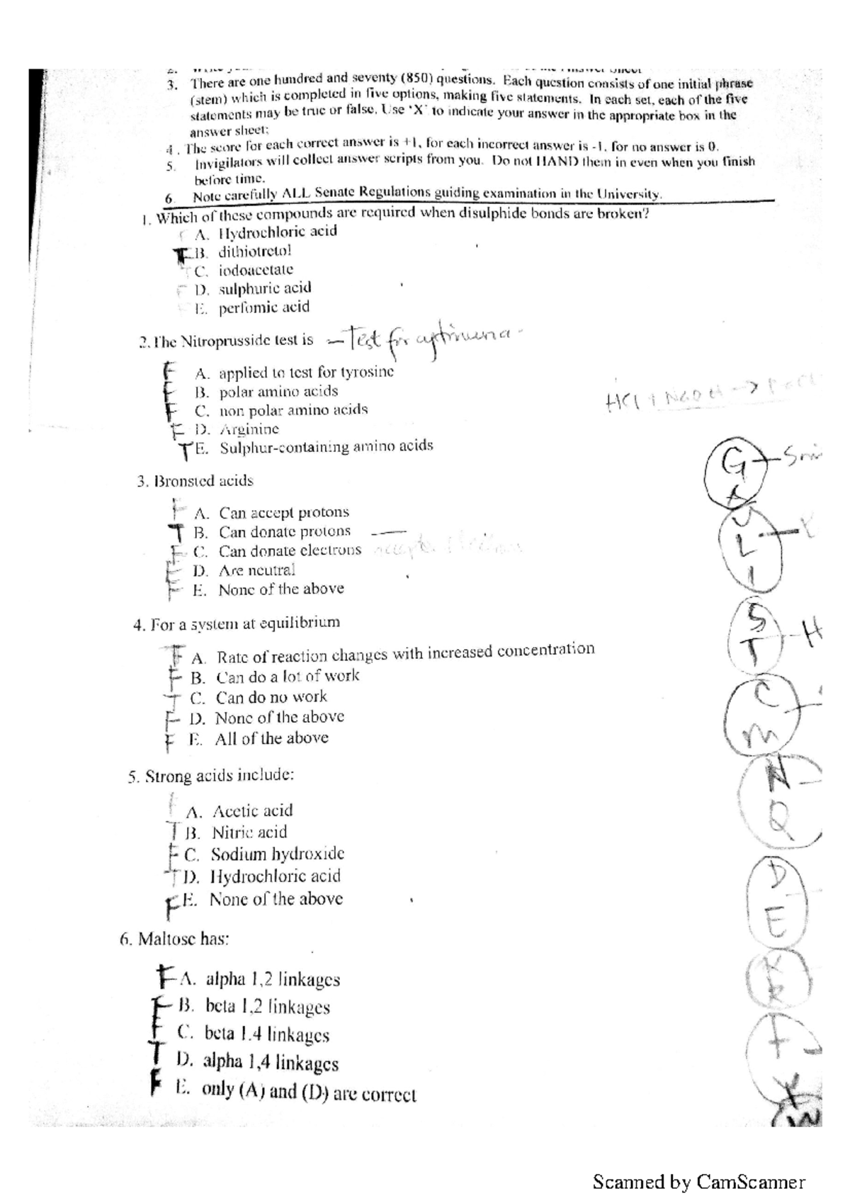 BCH PQ MCQ - Biochemistry Past Questions and Answers - Studocu