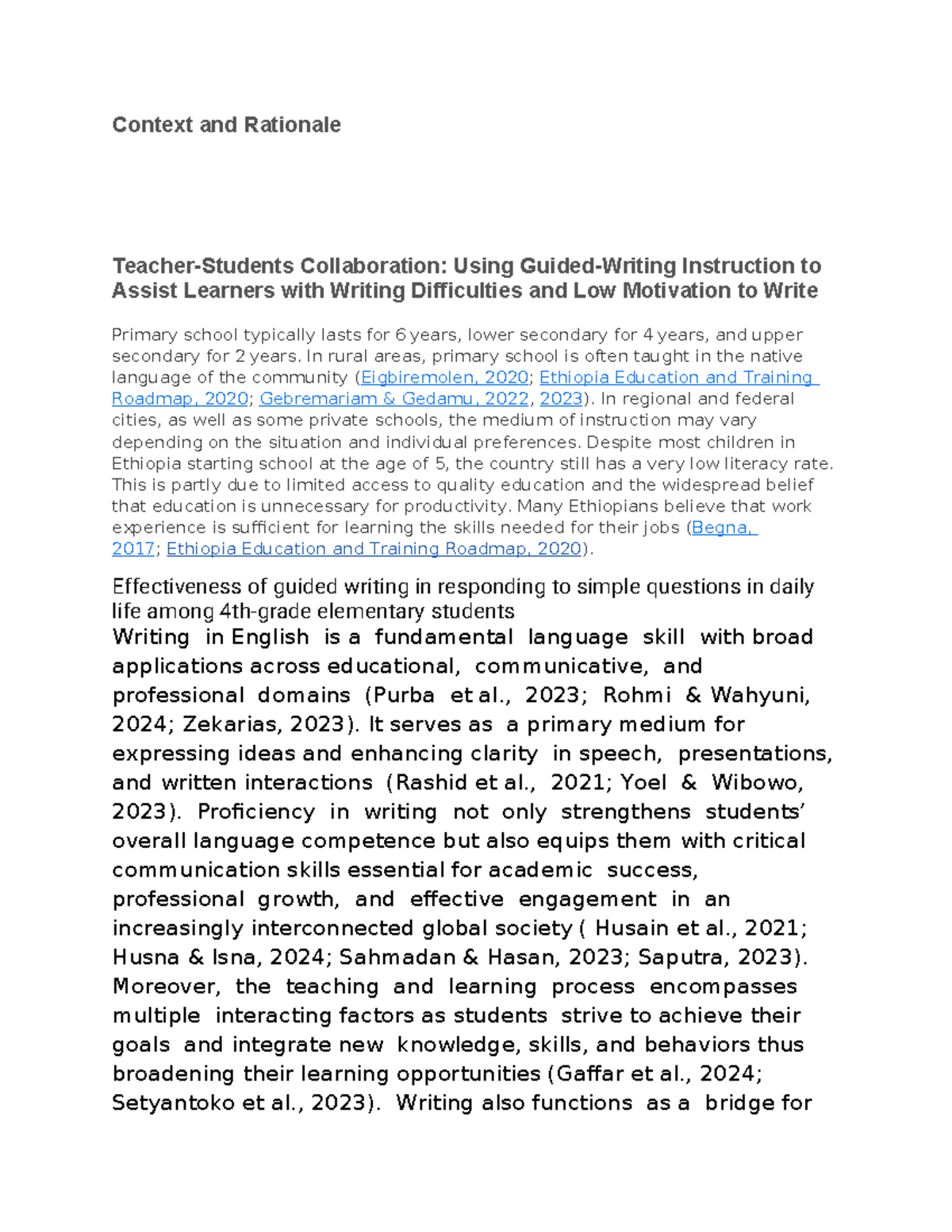 RRL Action Research: Enhancing Writing Skills in Primary Education ...