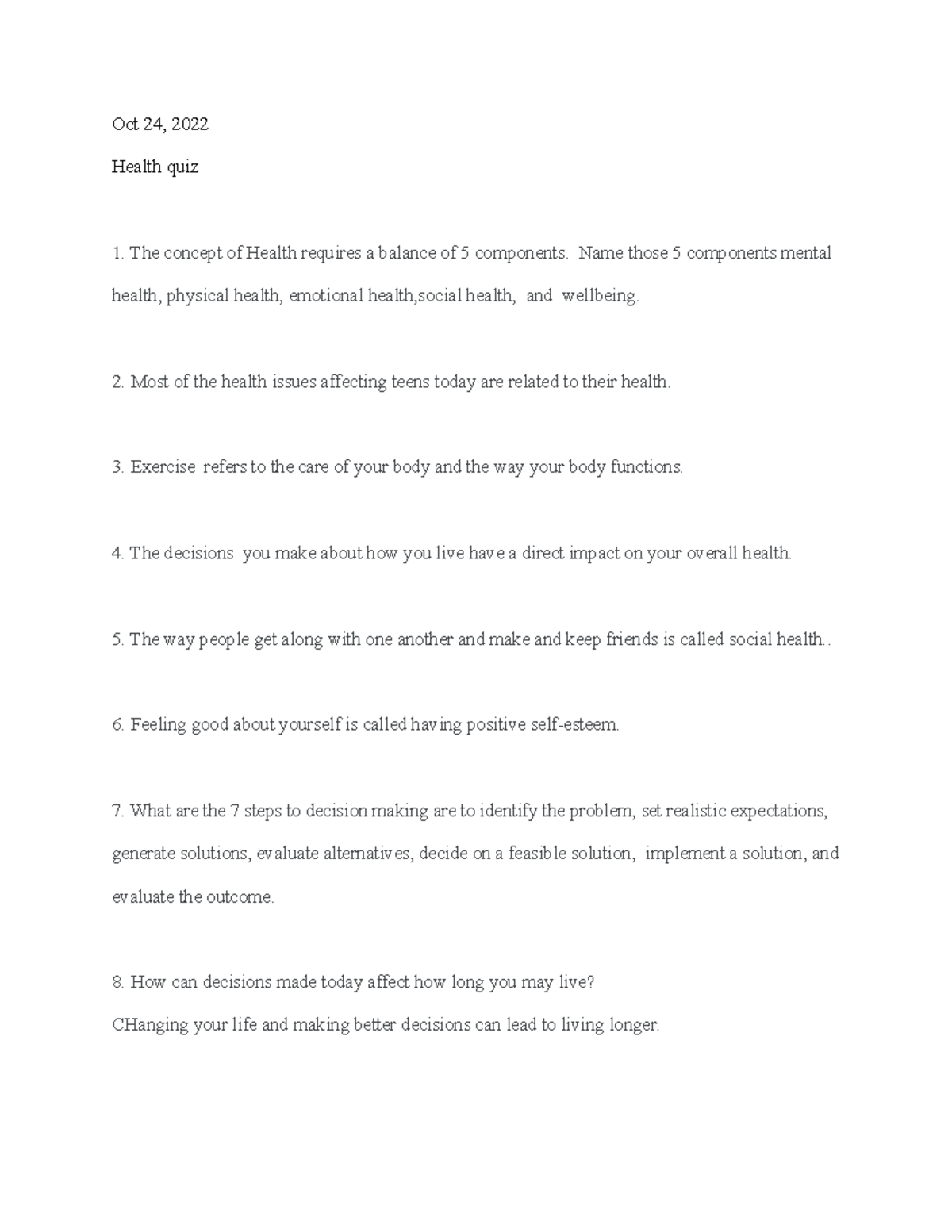 Introduction to Healthcare Practice Quiz (w/ Answers) - Studocu