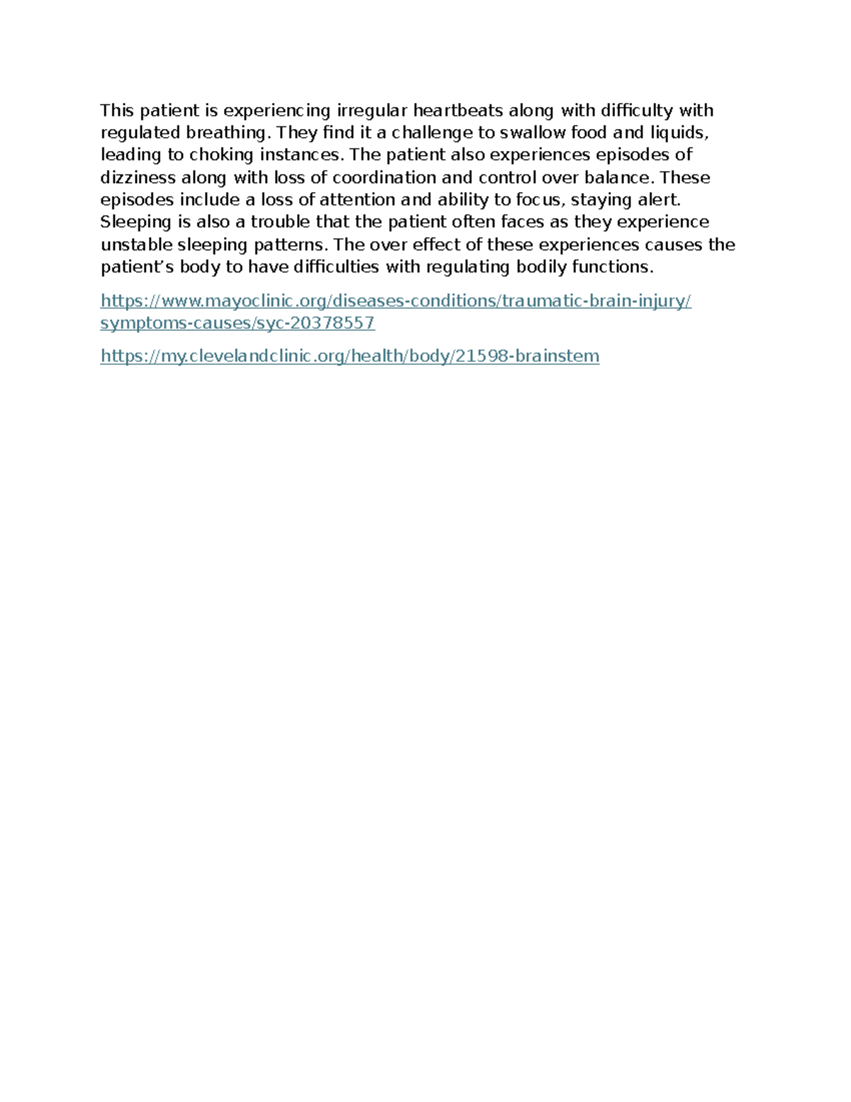 Neuro prelab(online) - prelab - This patient is experiencing irregular ...