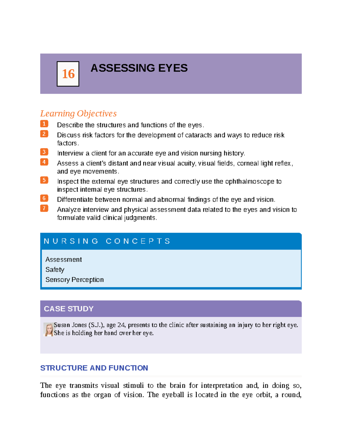 EYES HA - Health Assessment Case Study on Eye Injury and Vision - Studocu