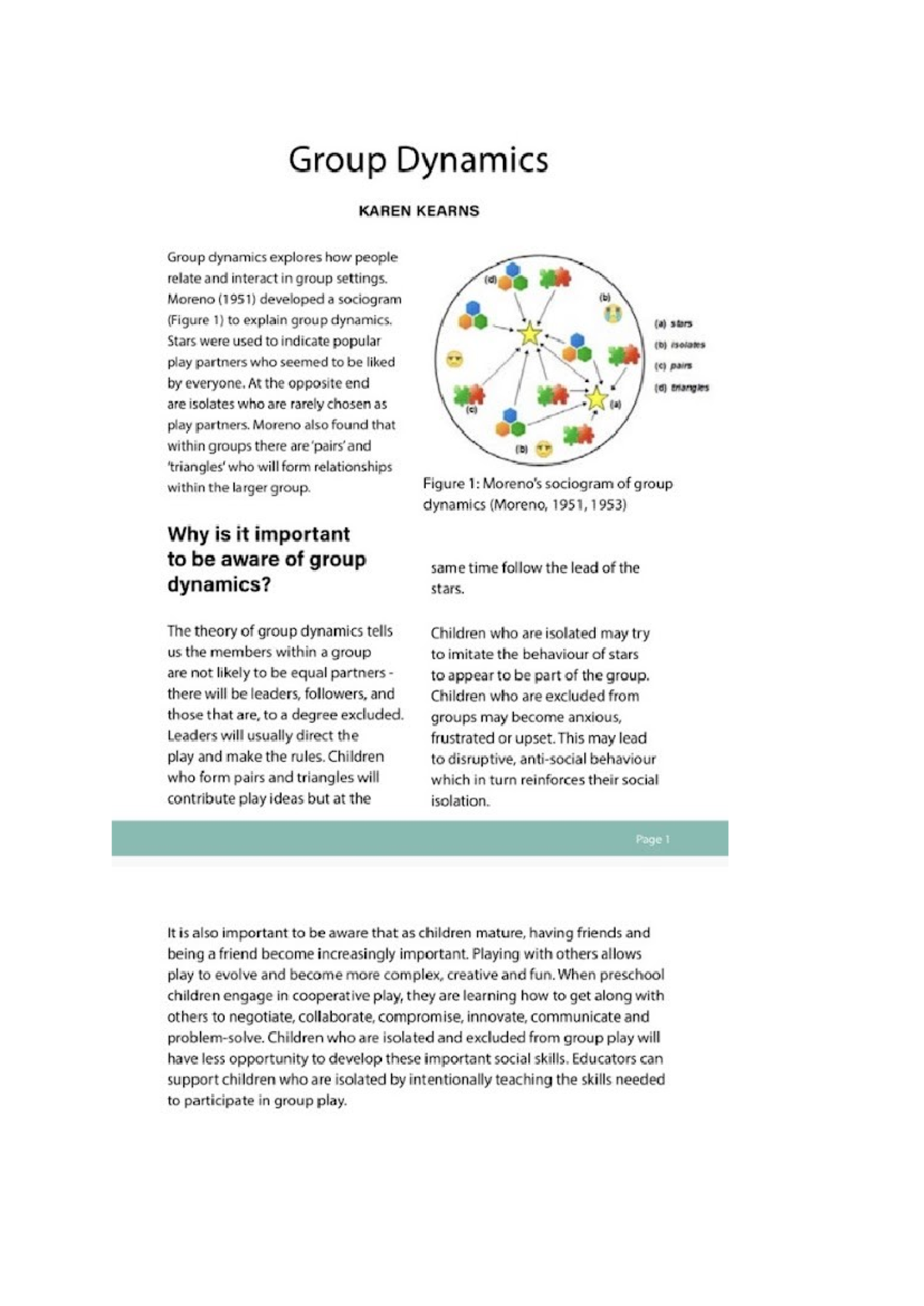 Kearns Group Dynamics Analysis and Insights - Studocu