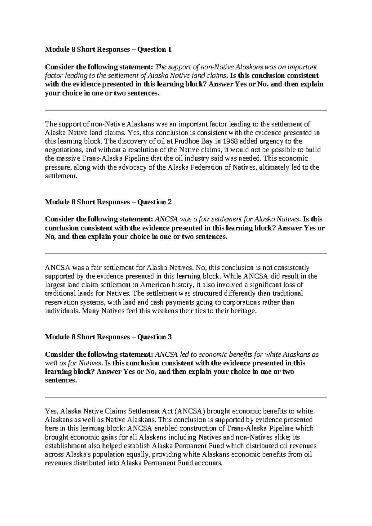 Module 8 Short Responses - Module 8 Short Responses – Question 1 ...