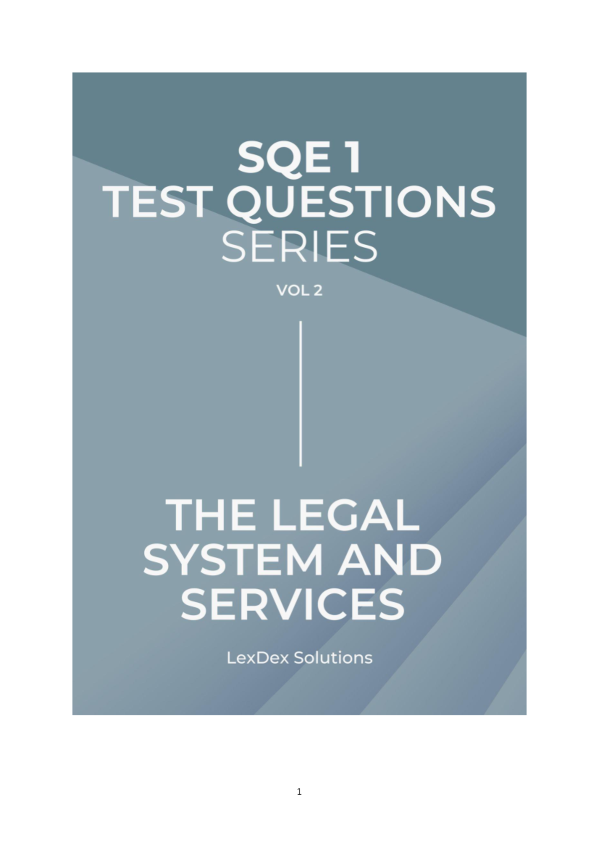 80 SQE1 Test Questions: Legal System & Services Insights - Studocu