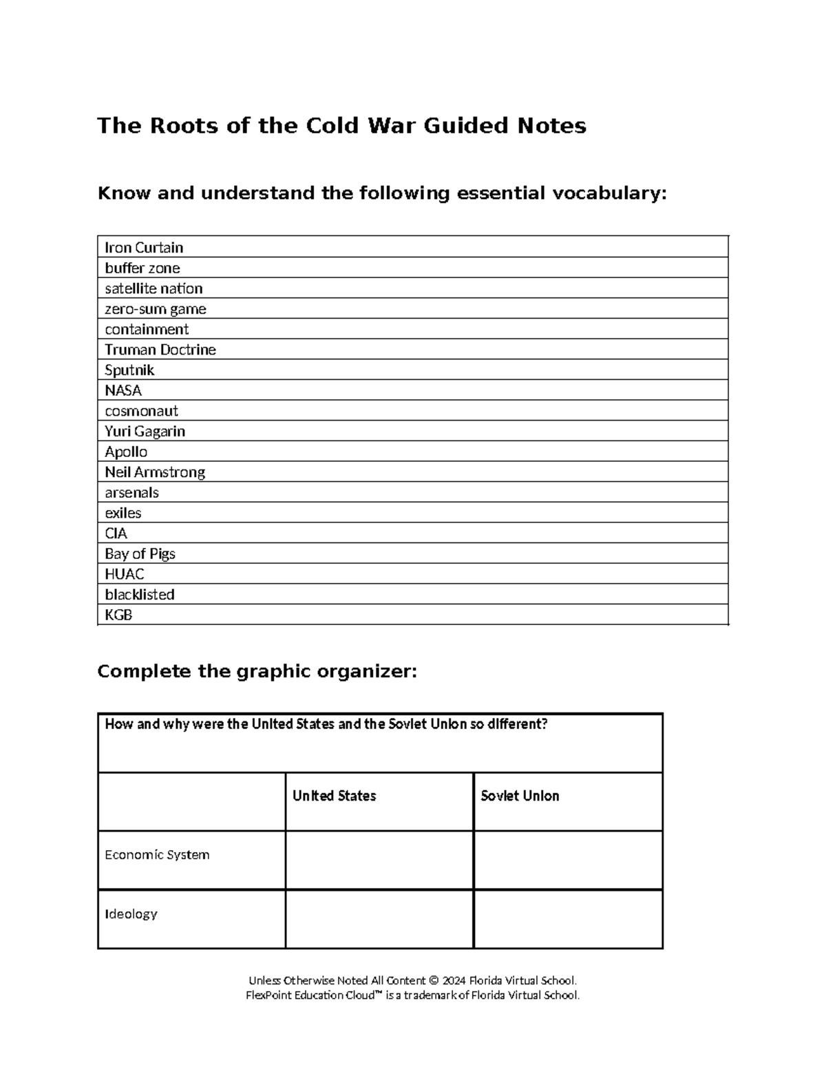 The roots of the cold war guided notes - The Roots of the Cold War ...