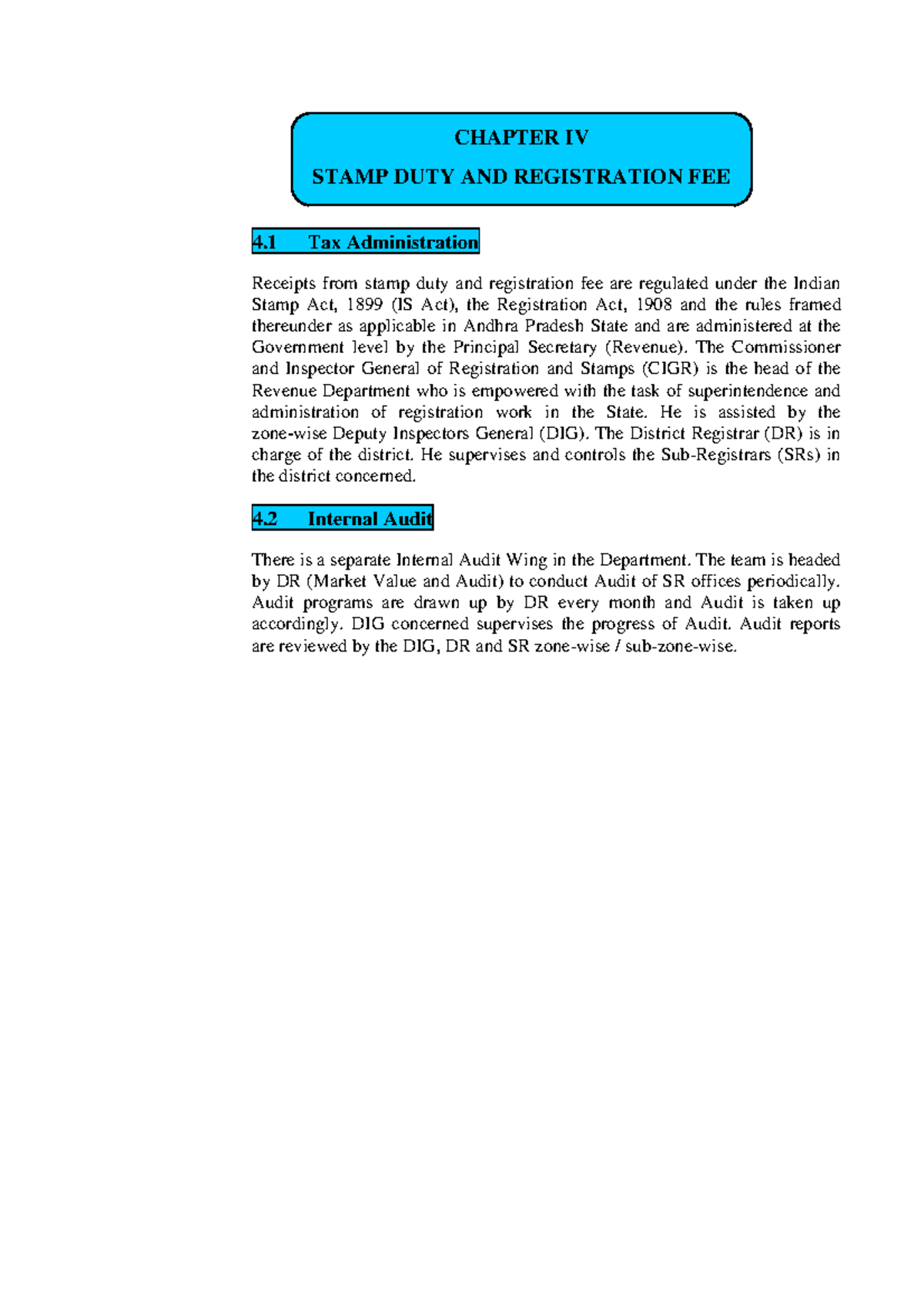 AP Revenue Sector Audit Report 2016: Stamp Duty & Registration Fees ...