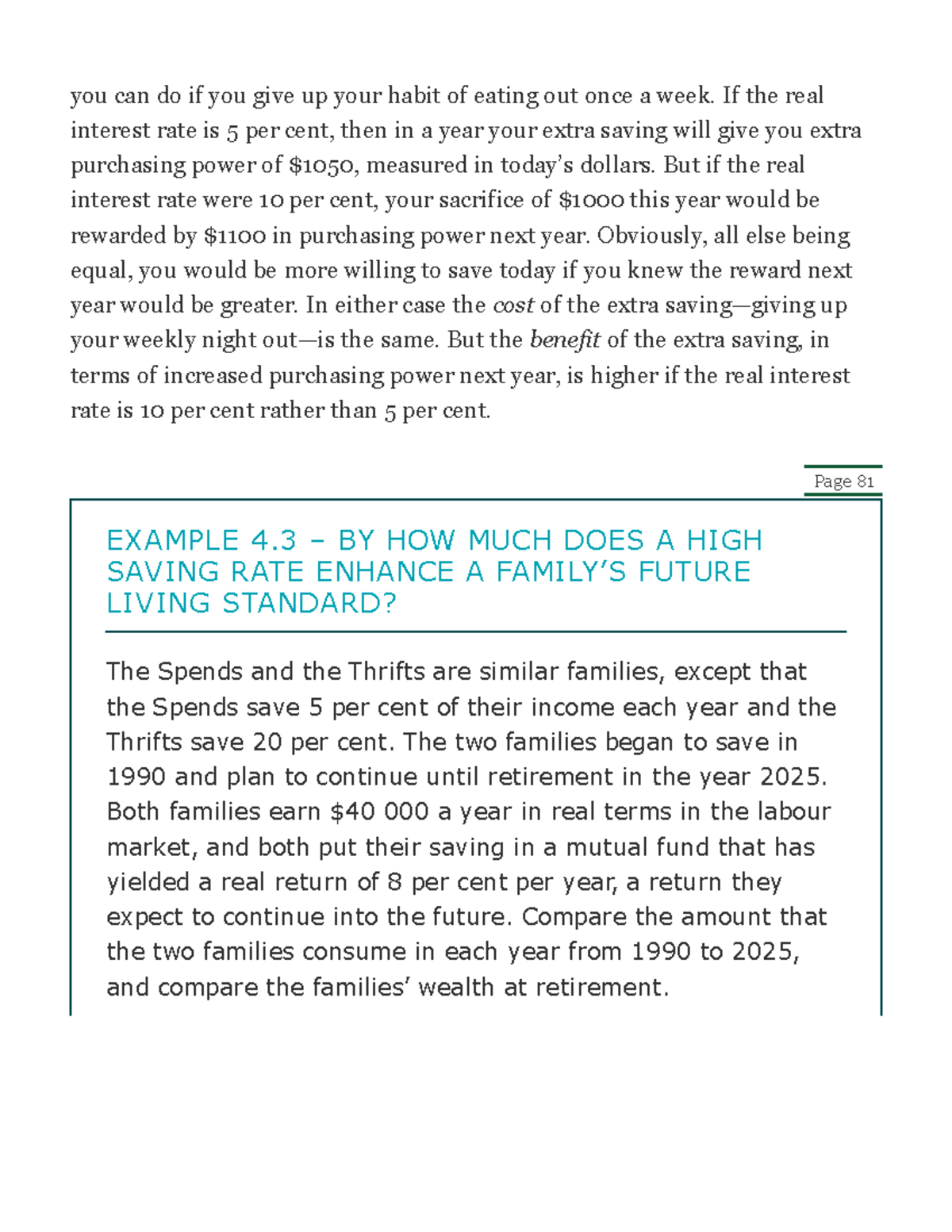 The Impact of Saving Rates on Future Living Standards: A Case Study ...