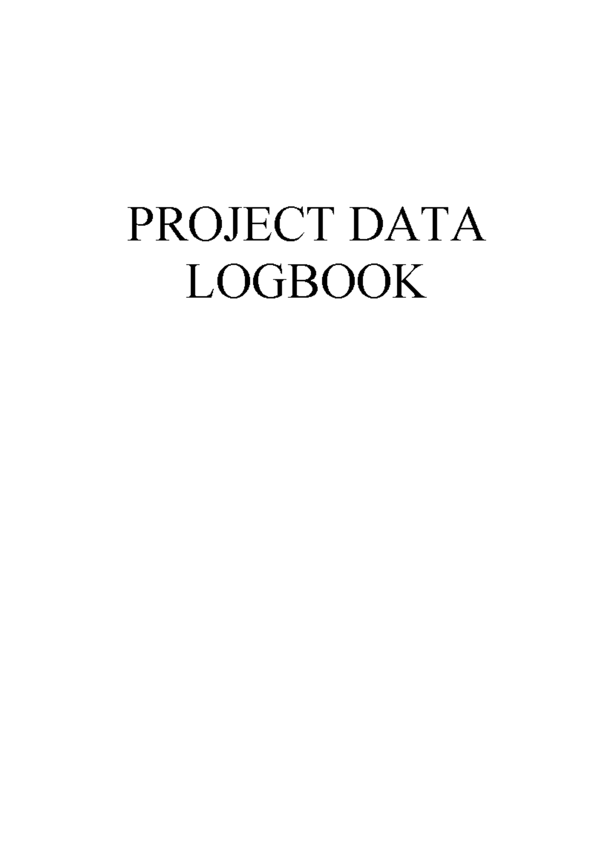 PS-T-RO4A Project Data Logbook: Research Activities Journal - Studocu