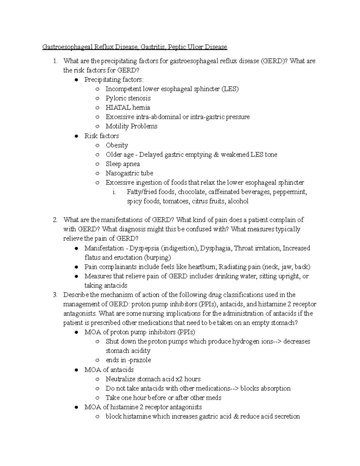 Gastroesophageal Reflux Disease (GERD), Gastritis & Peptic Ulcer ...