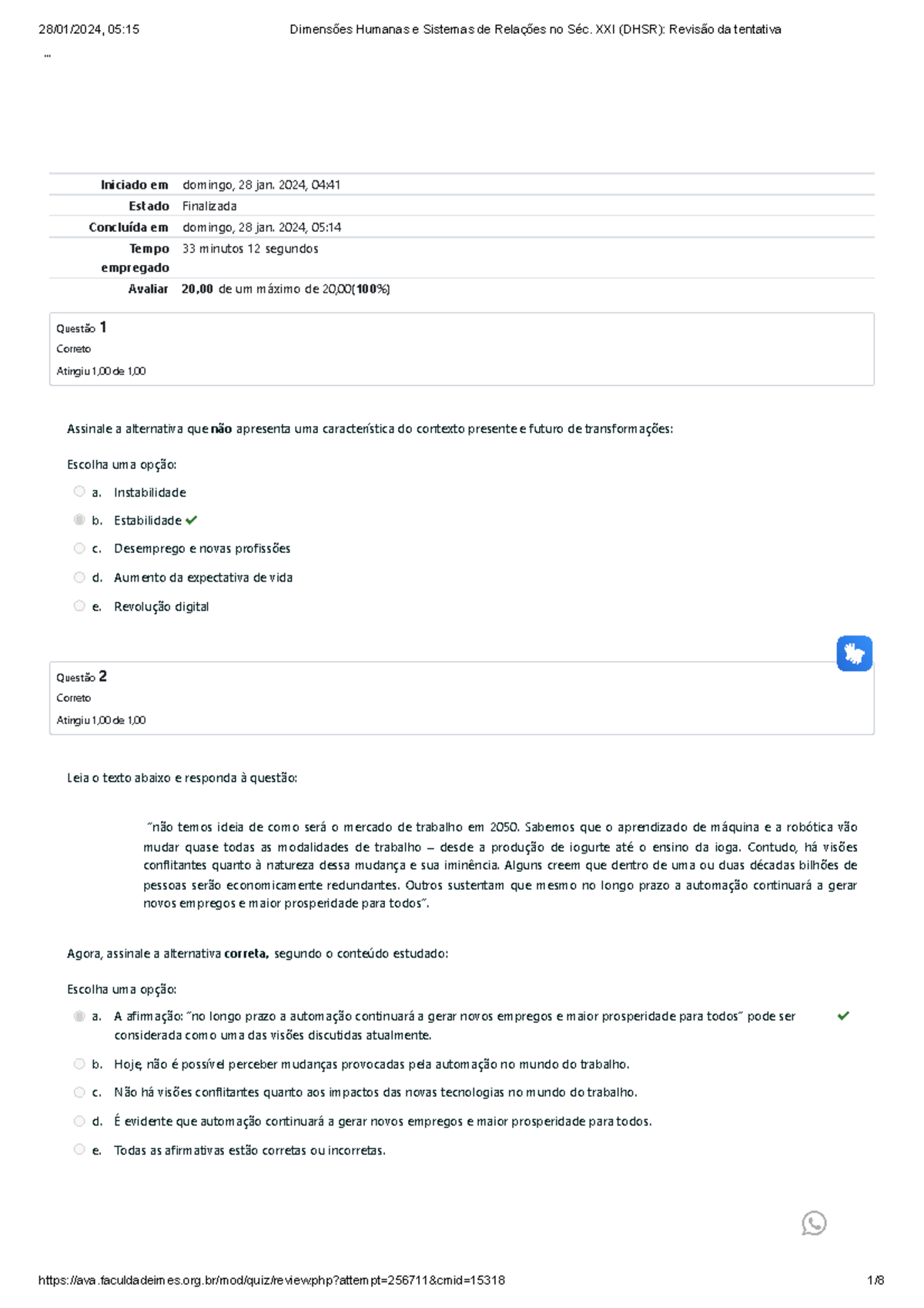 Dimensões Humanas e Sistemas de Relações no Séc. XXI (DHSR) - Revisão ...