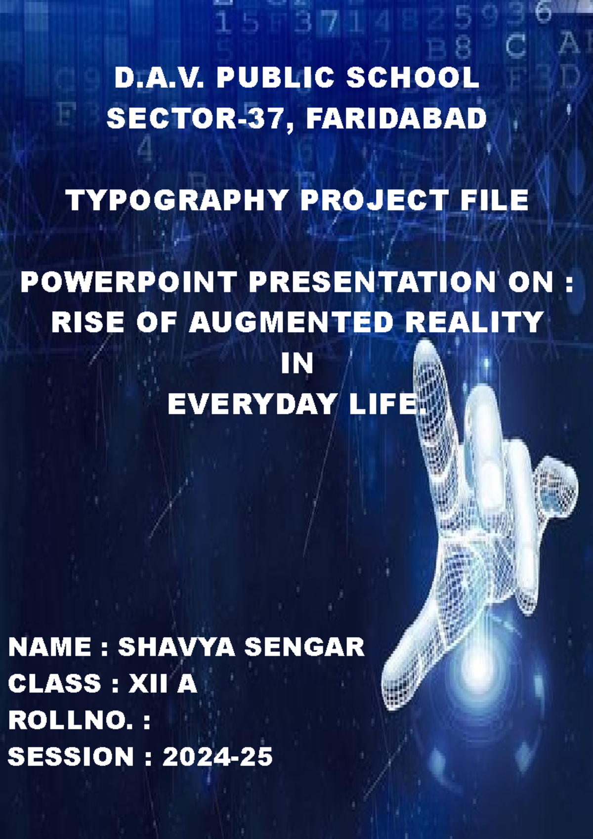 XII A Typography Project: Augmented Reality in Daily Life - Studocu
