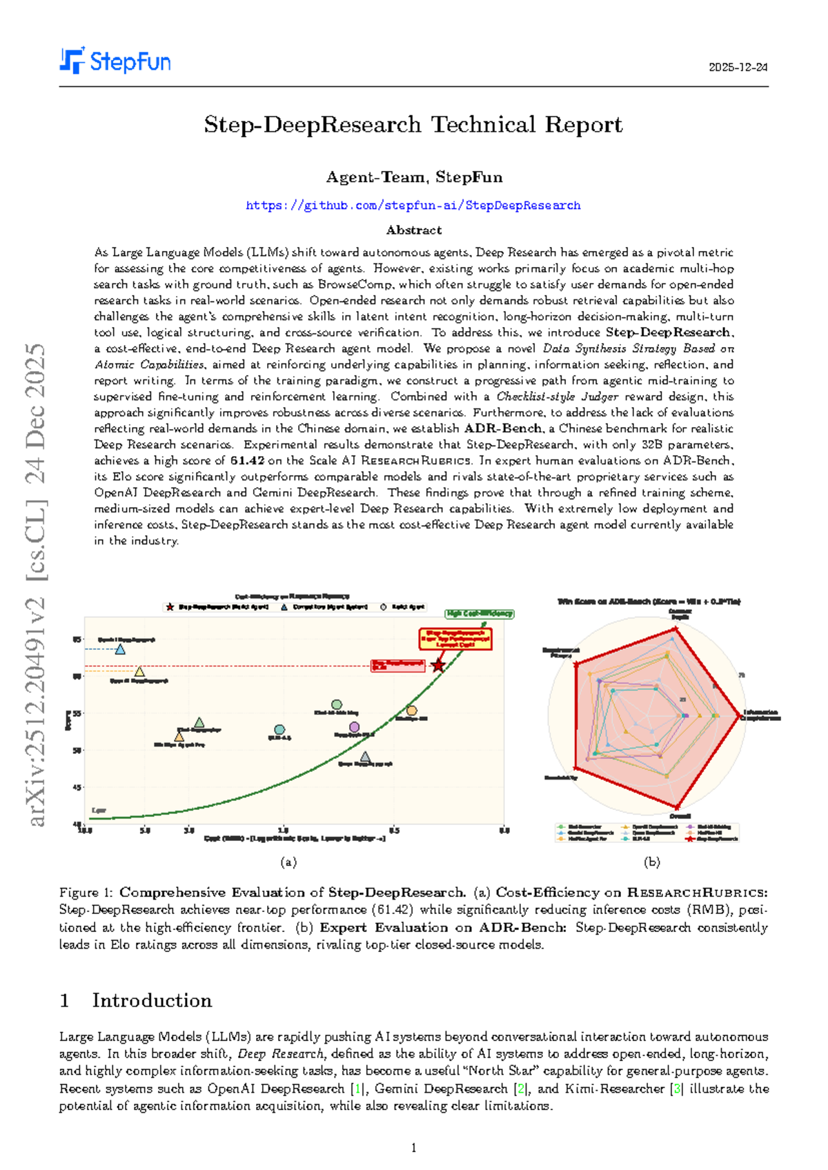 Technical Report: StepFun on Deep Research Agent Model (2512) - Studocu