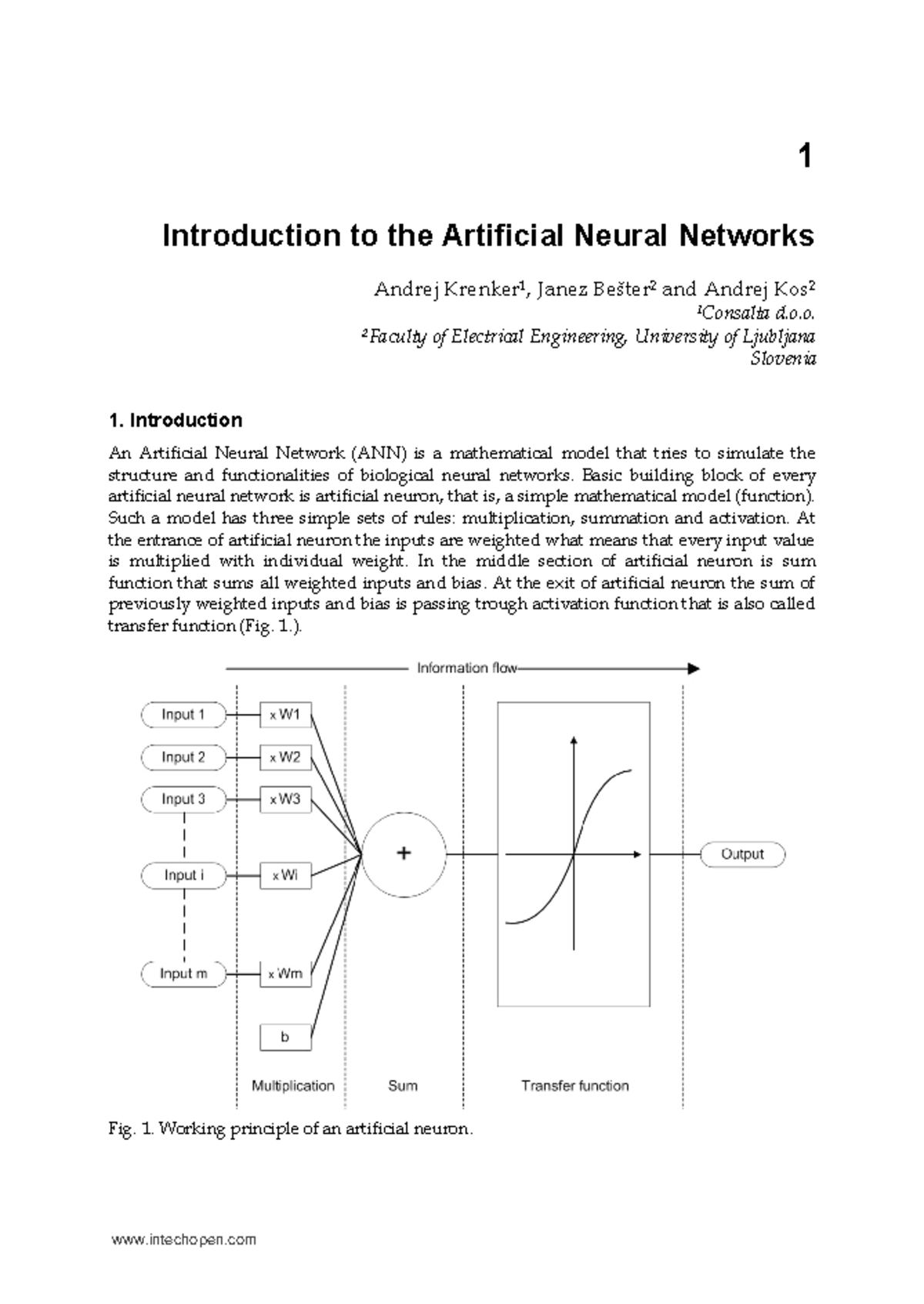 Introduction to Artificial Neural Networks: Methods and Applications ...