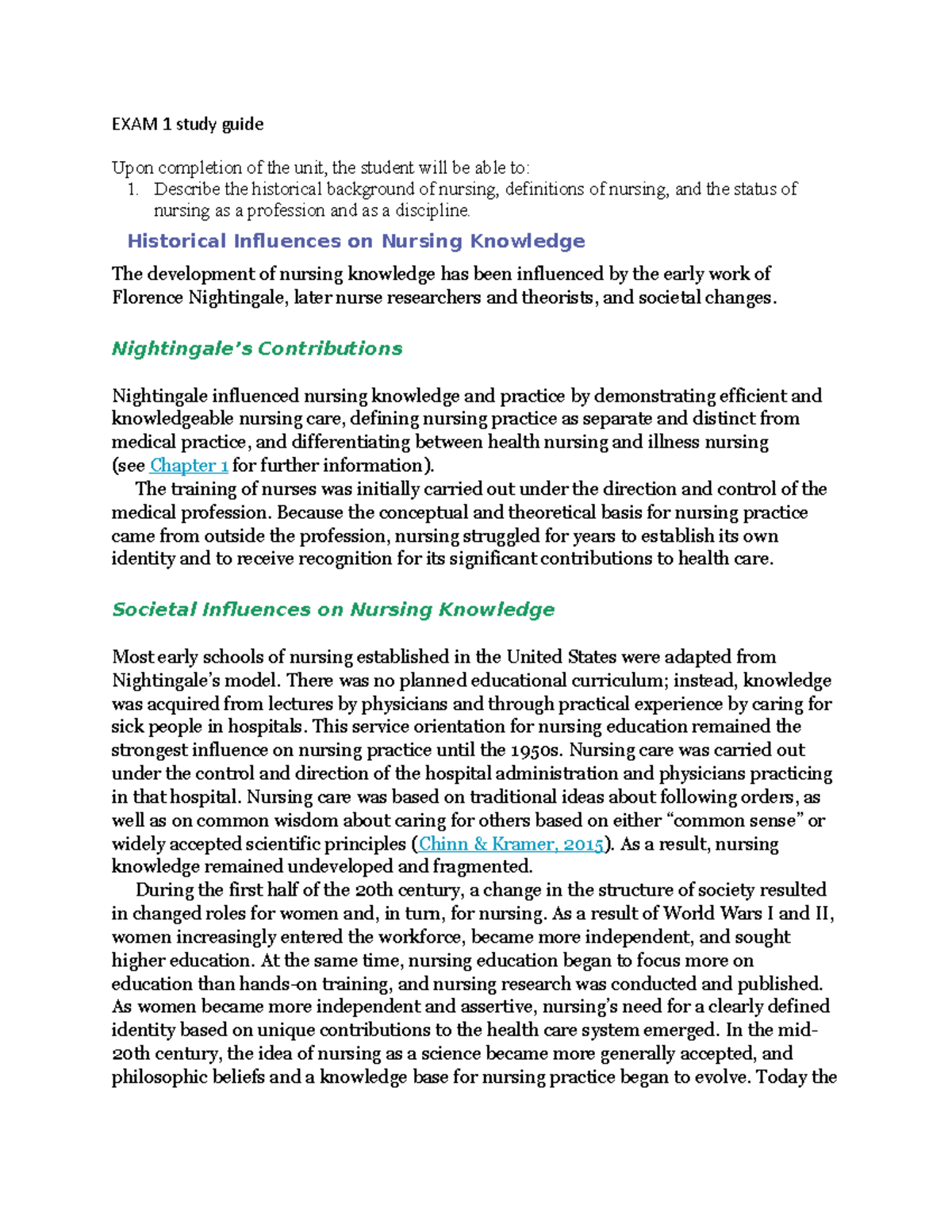 EXAM 1 study guide - Lecture notes exam 1 notes - EXAM 1 study guide ...