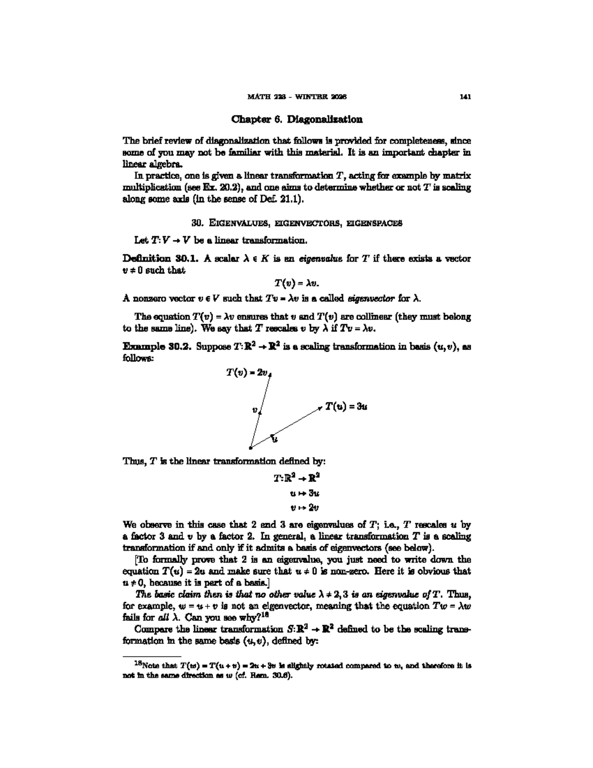 MATH 223 WINTER 2026 FINAL EXAM Chapter 6: Diagonalization Review - Studocu