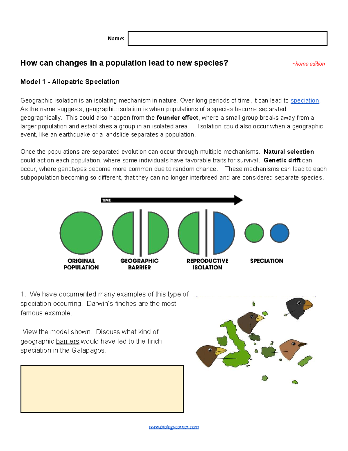 Allopatric Speciation: Geographic Isolation & Reproductive Mechanisms ...