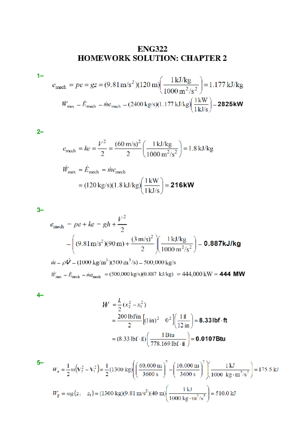 Home Work Solution-Ch04 - ENG HOMEWORK SOLUTION: CHAPTER 4 1 – Nitrogen at an initial state of ...