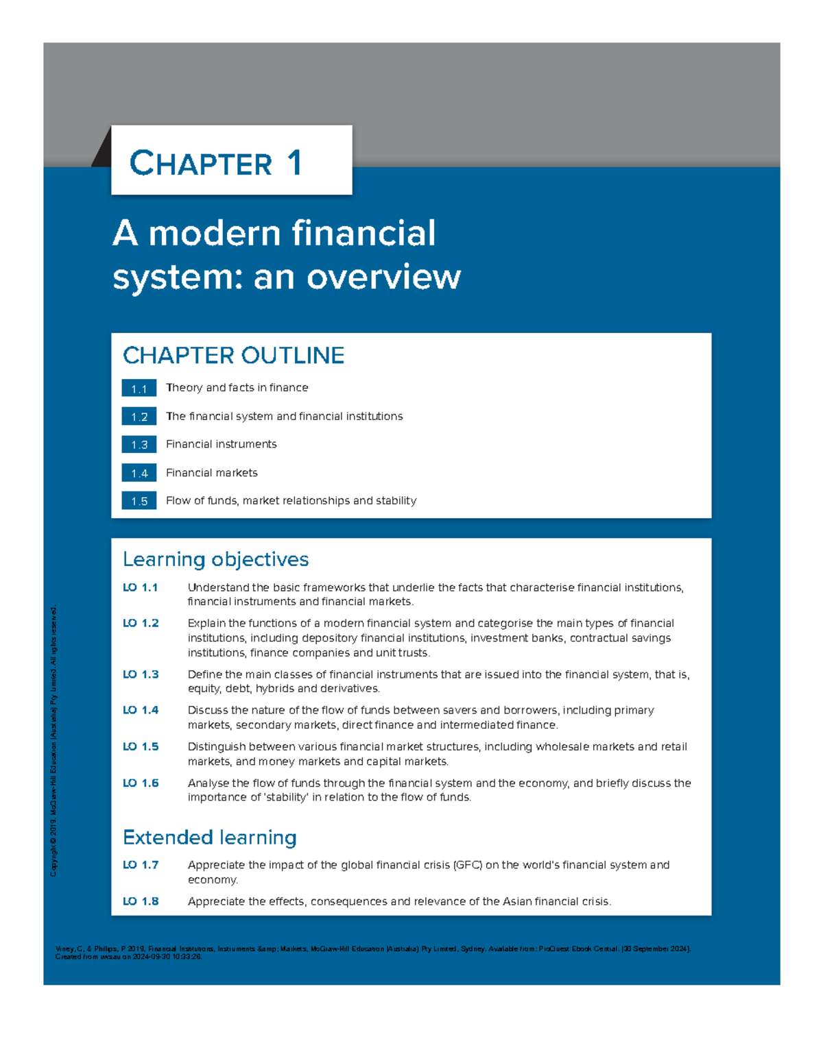 Chapter 1: Overview of the Modern Financial System - Studocu