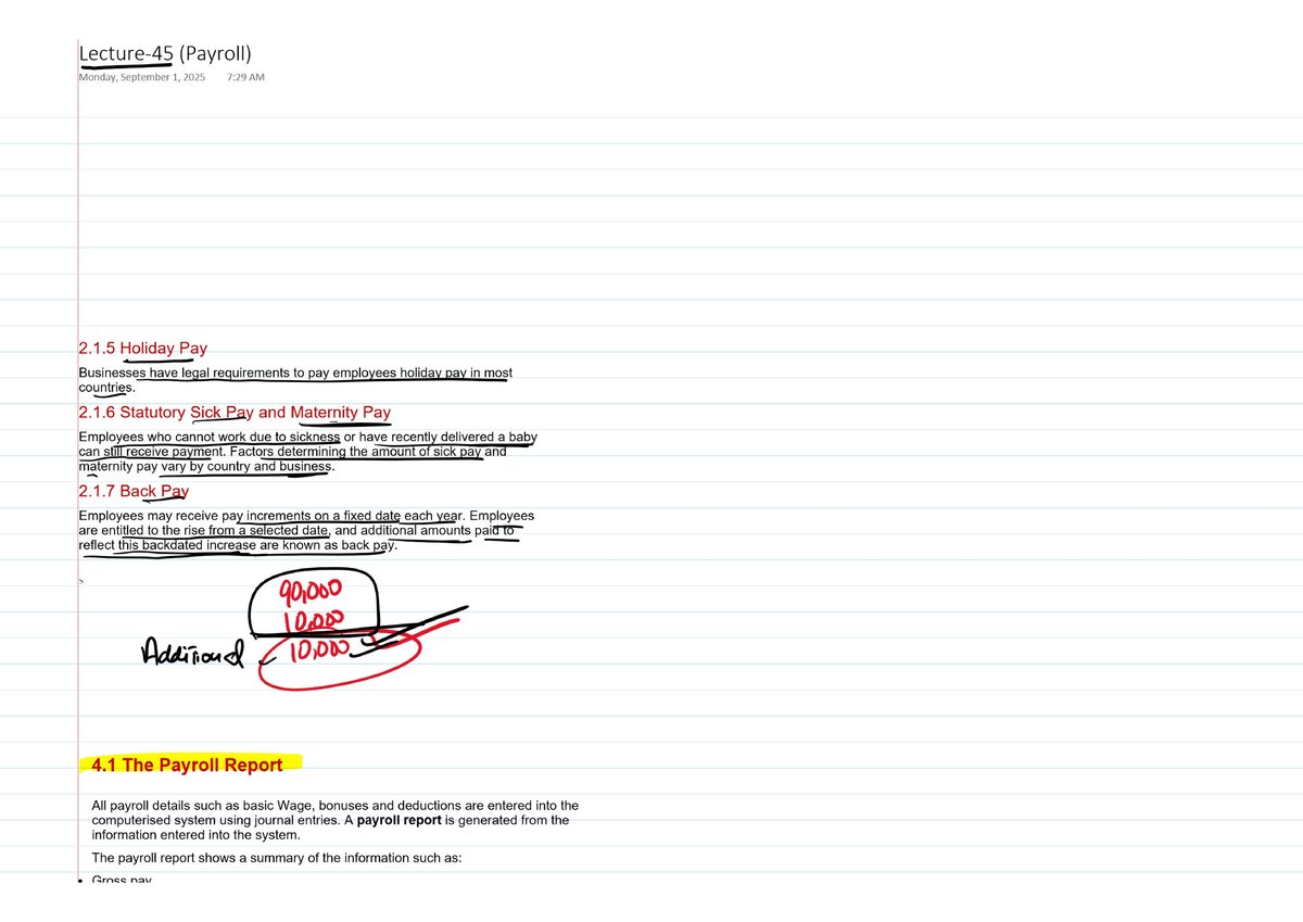 Payroll Manual Journal Entries and Payslip Essentials - Studocu