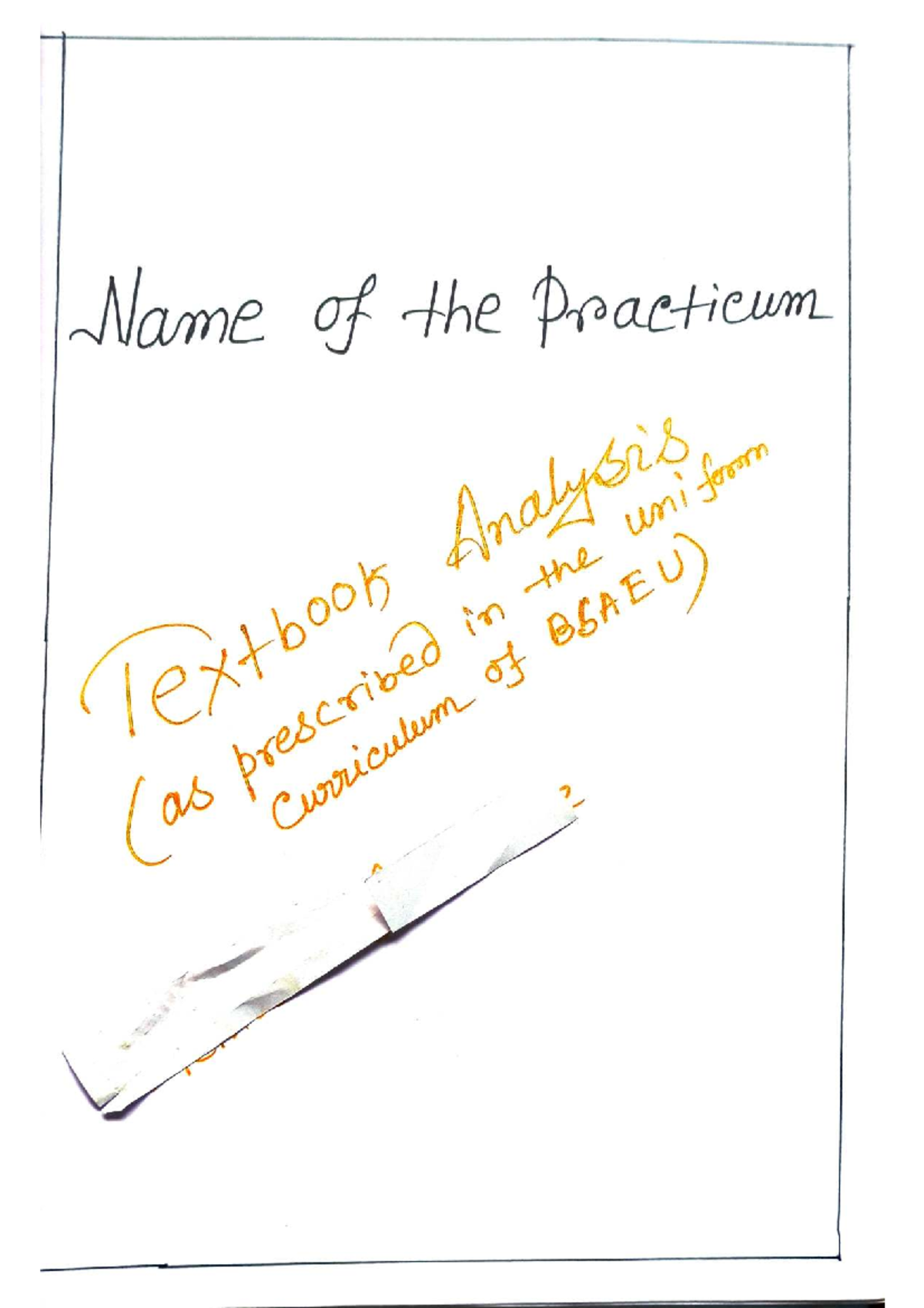 Practicum Analysis in Life Science - BSAEU (Sem IV) - Studocu