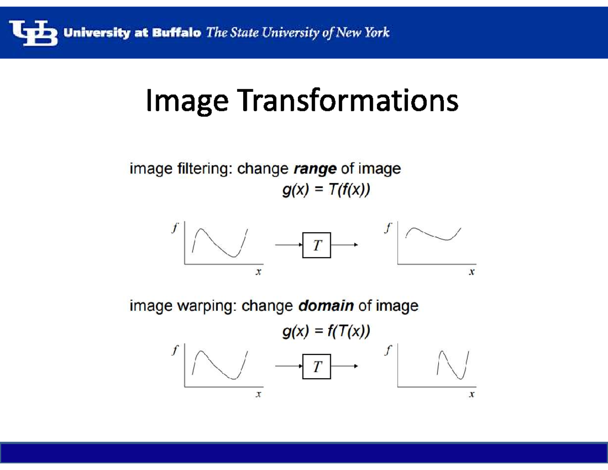 UB University at Buffalo Image Transformations: 2D Scaling, Rotation & Warping - Studocu