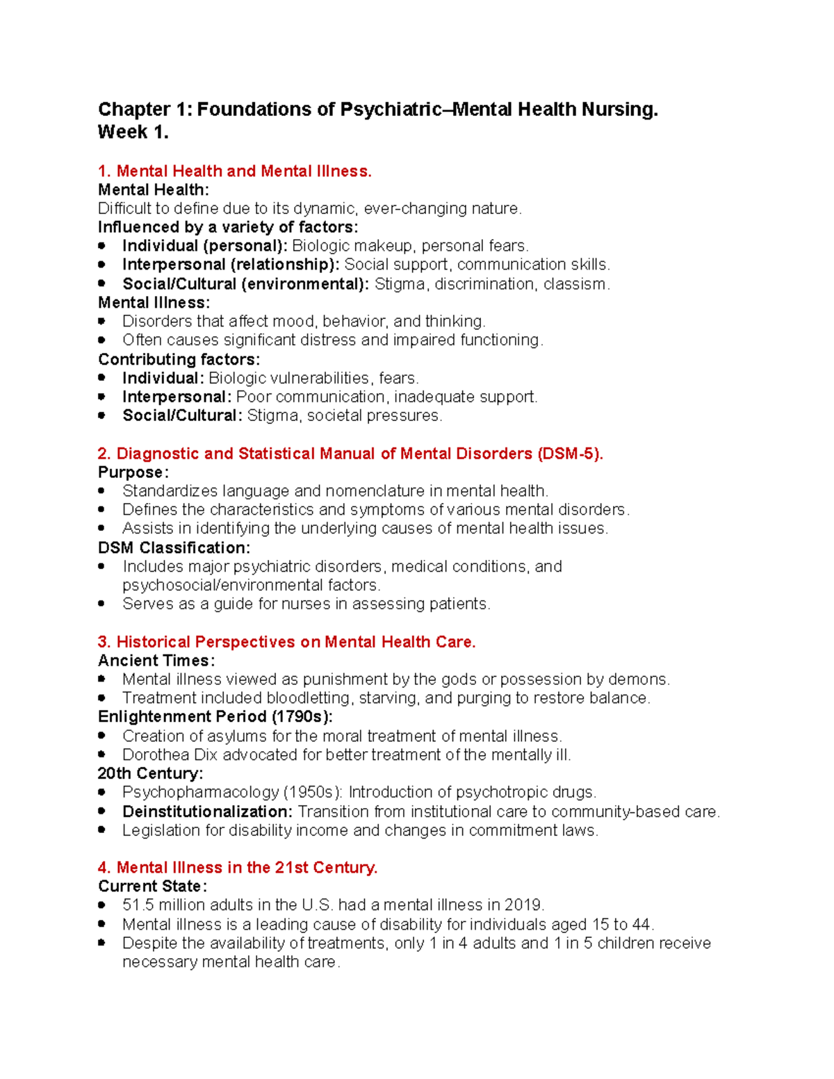 Mental Health Nursing 101: Midterm Study Guide and Key Concepts - Studocu