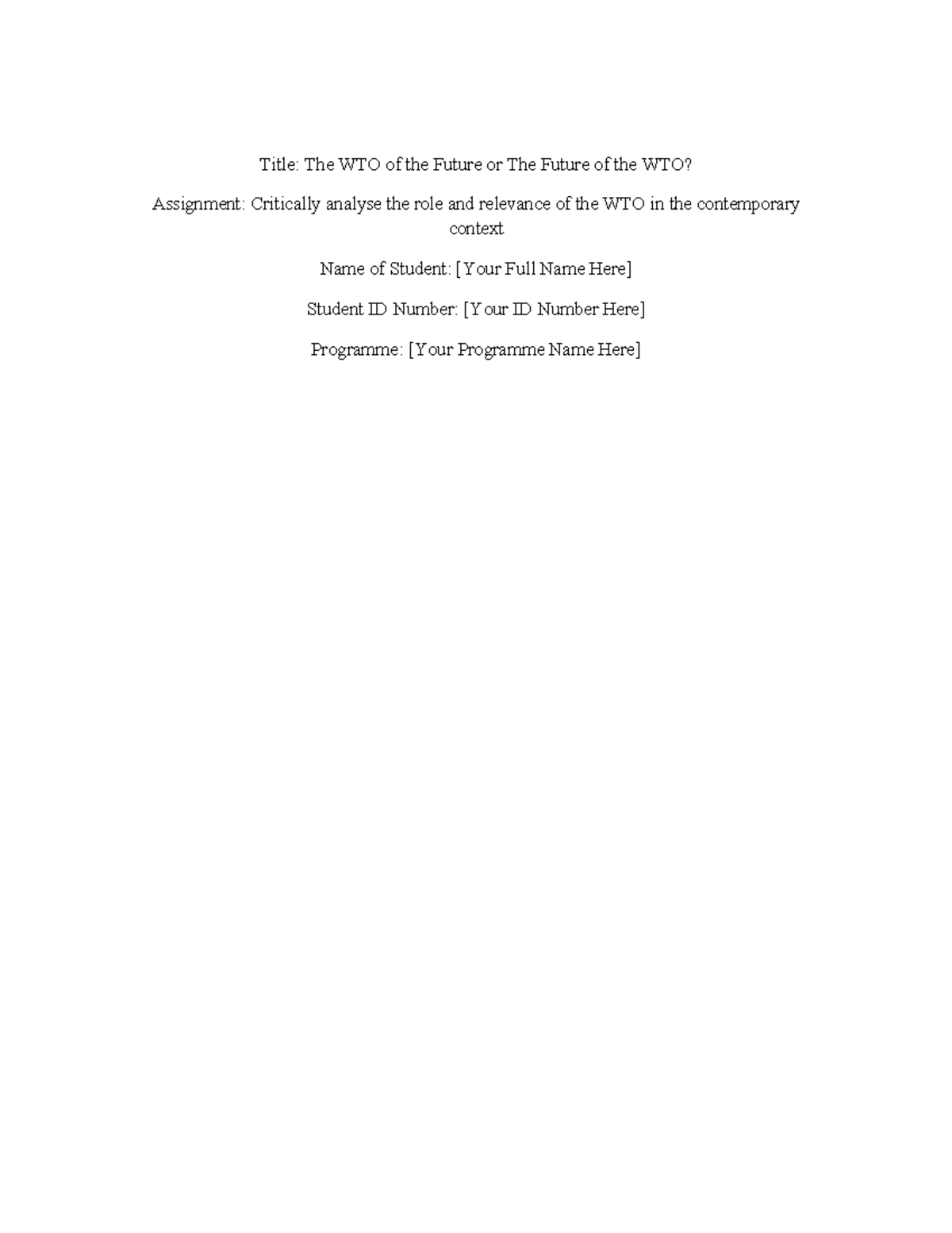 WTO future analysis: Role, challenges, and reforms in global trade ...