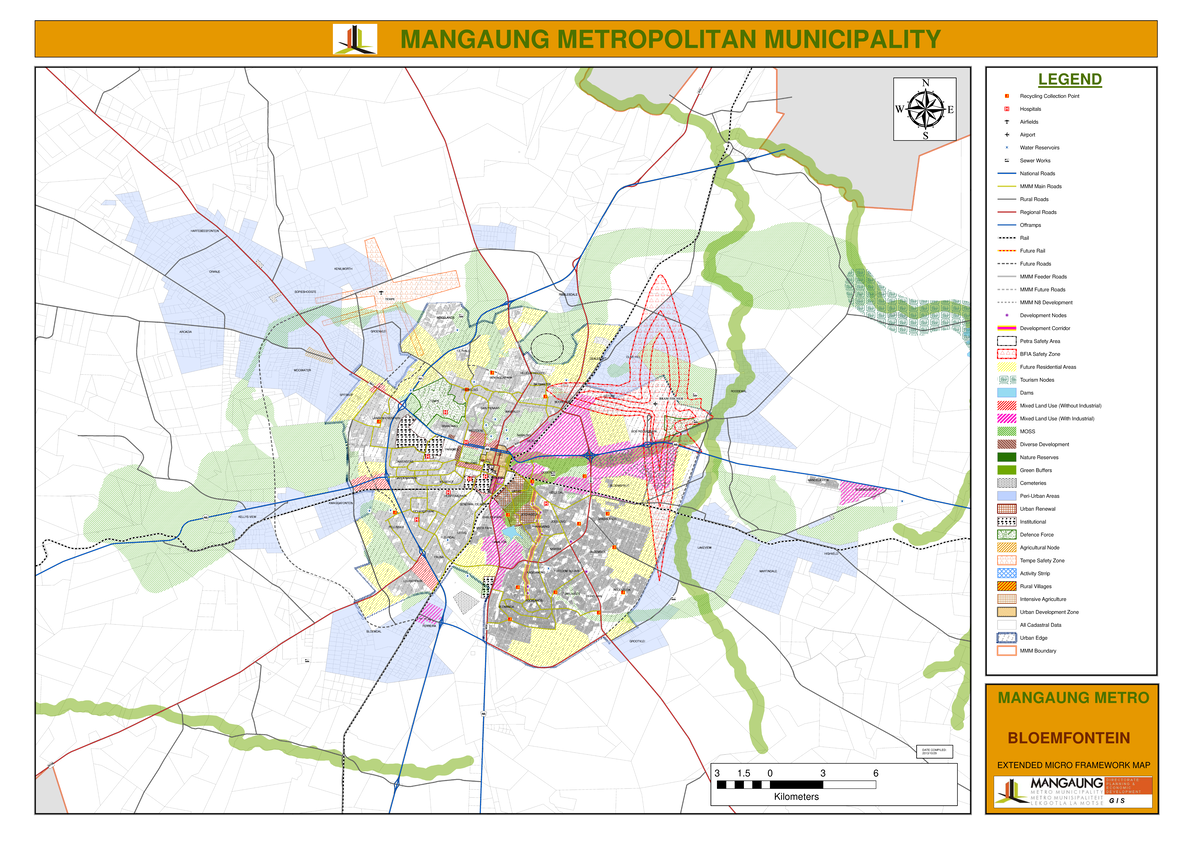 Bloemfontein-Map - Map - MANGAUNG METROPOLITAN MUNICIPALITY J Recycling ...