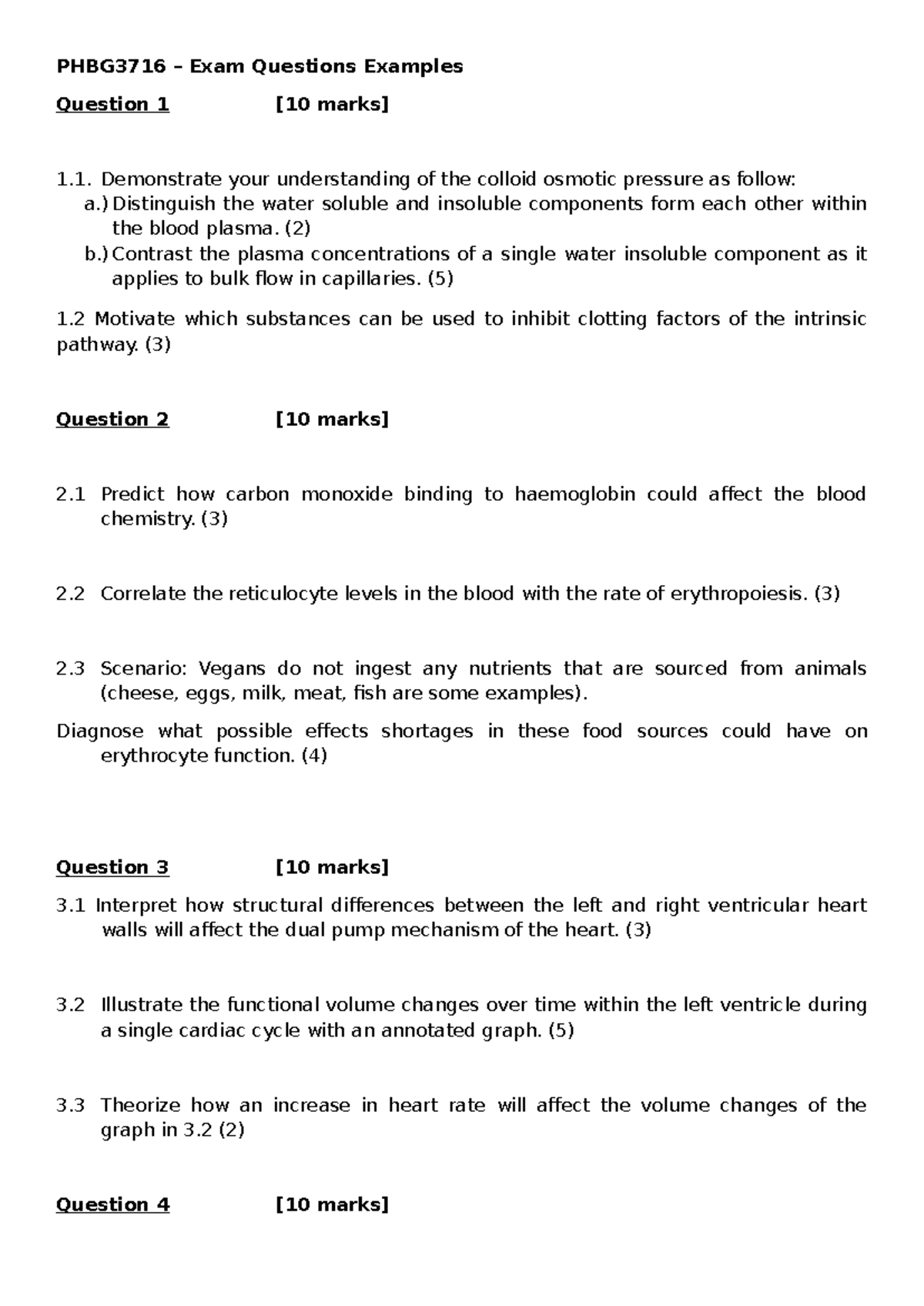 PHBG3716 Final Exam Question Examples - MM - Studocu