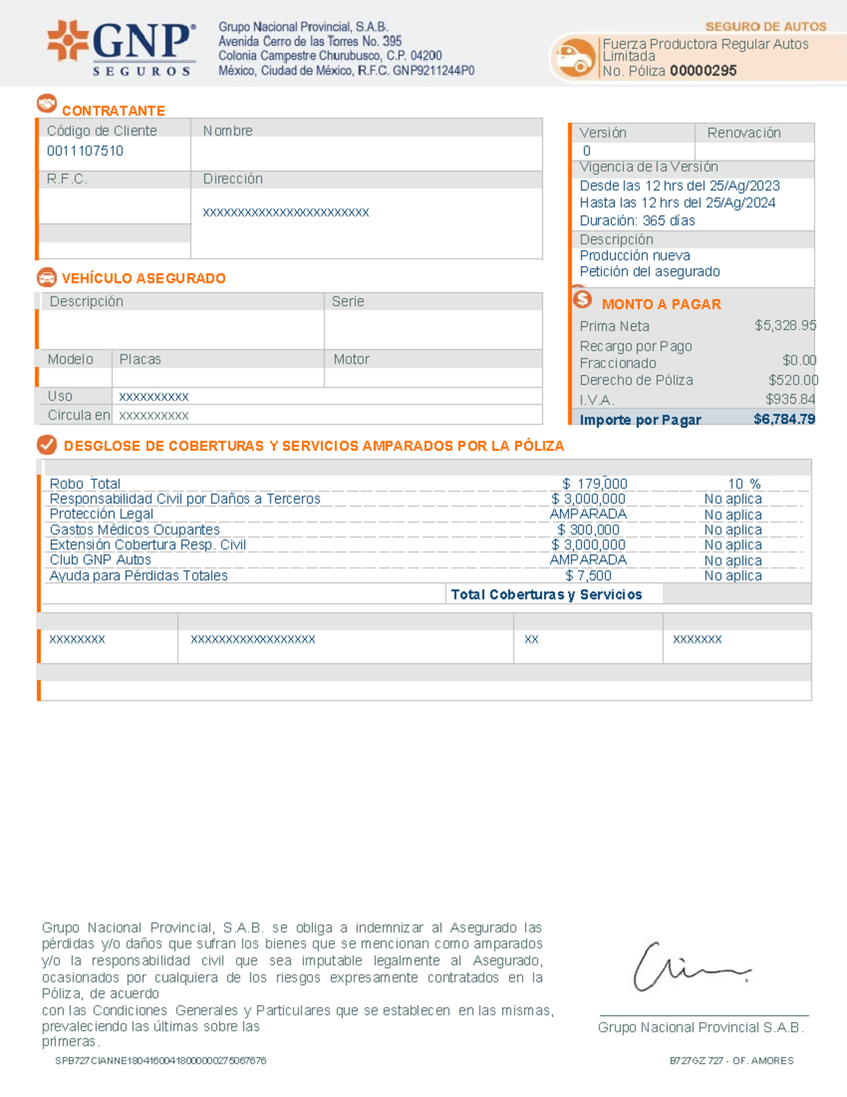 Poliza GNP Editable - Versión Renovación 0 Vigencia de la Versión Desde ...
