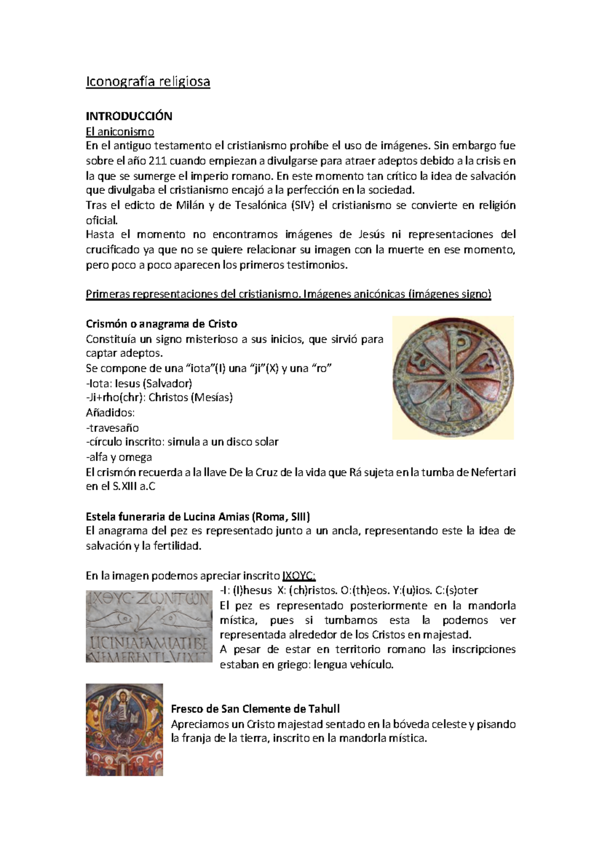 Iconografía Génesis - Iconografía religiosa INTRODUCCIÓN El aniconismo ...
