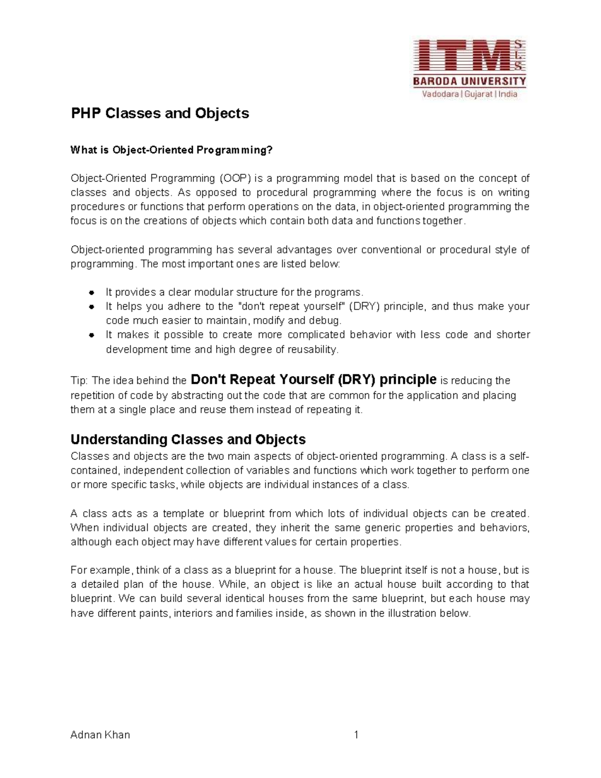 PHP OOP: Understanding Classes and Objects in Programming - Studocu