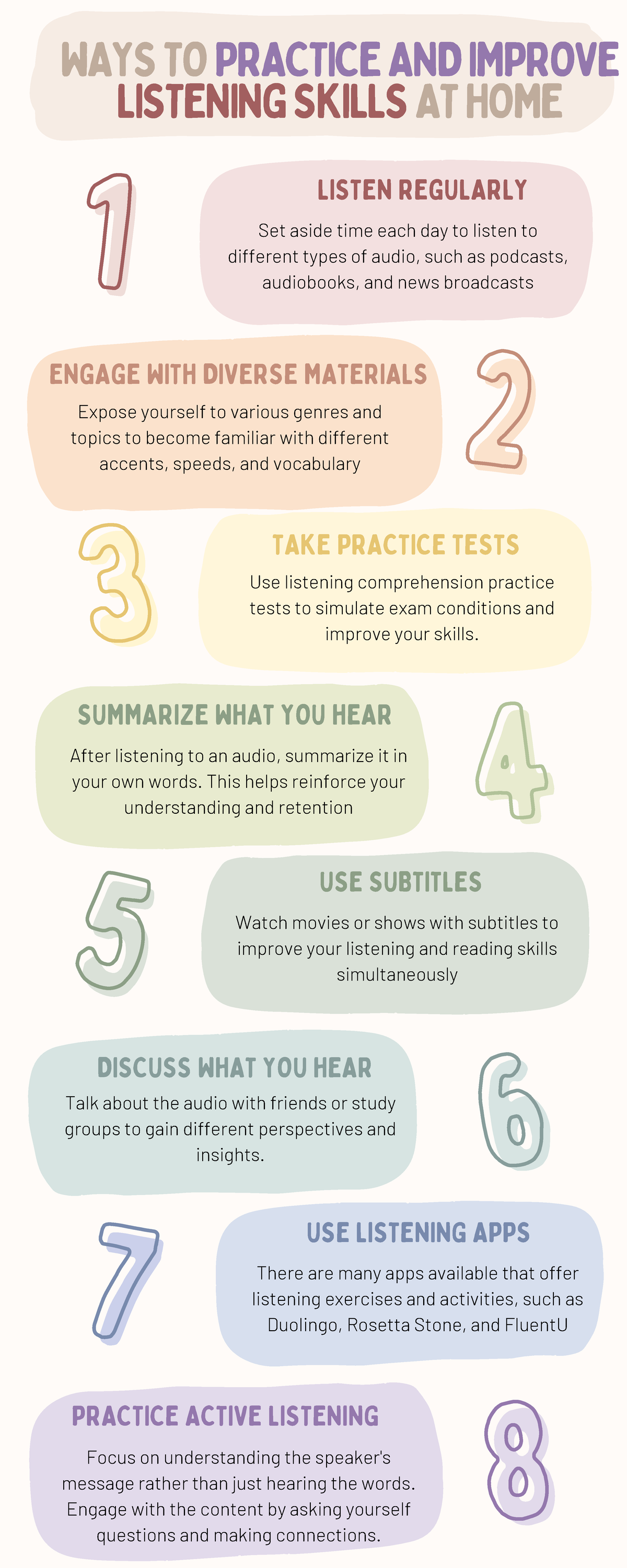 Listening - Practice and Improve - After listening to an audio ...