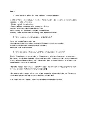 Week 4 - homework - Week 4 PART 1 What is a nested loop in Python, and how can it be used to ...