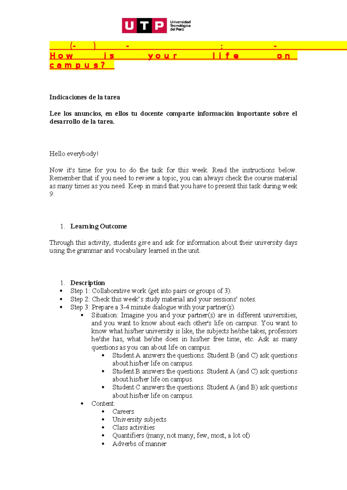Task: Week 9 - S09 Assignment Overview - Studocu
