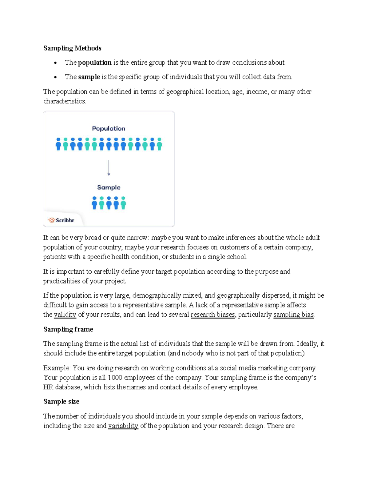 Sampling Methods in Research: Understanding Population & Sample - Studocu