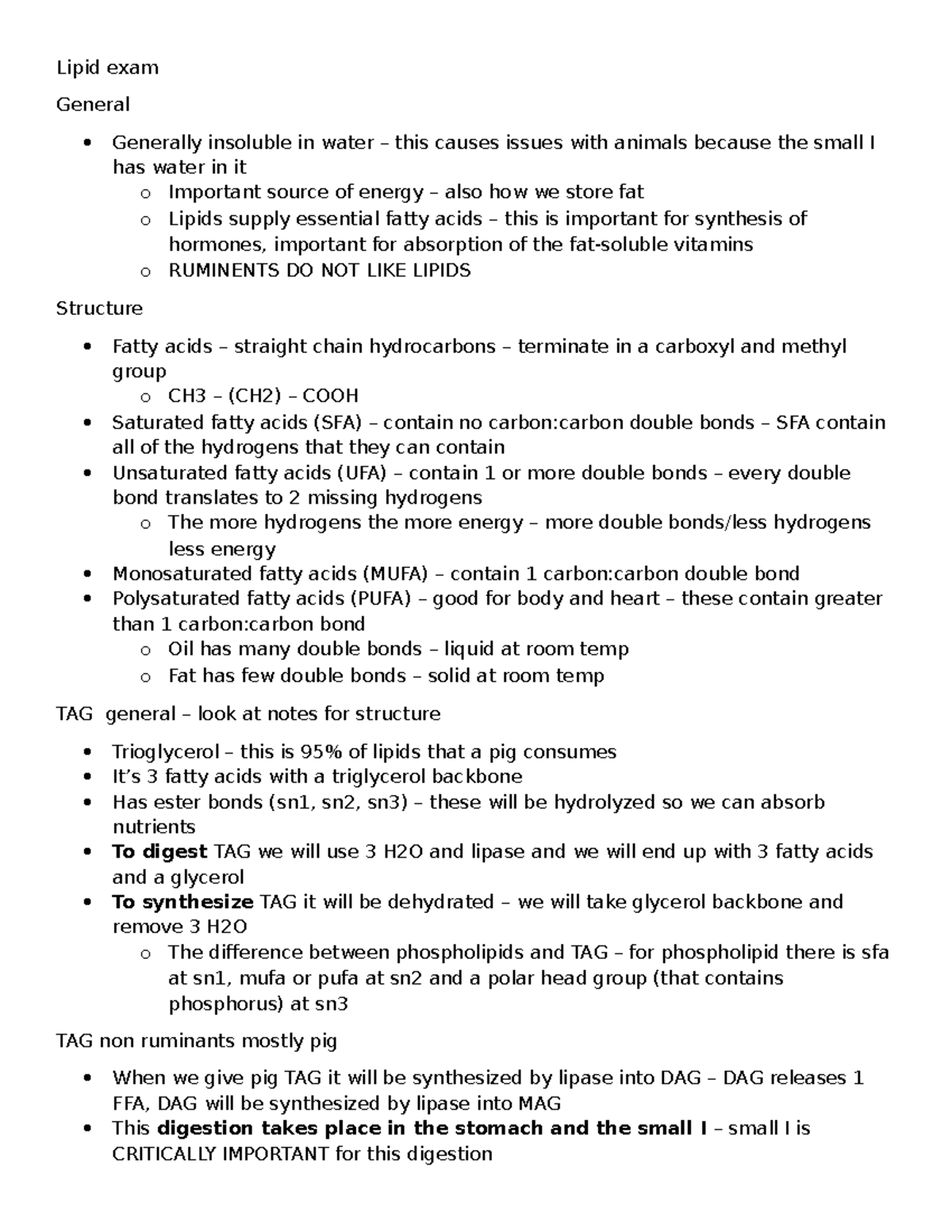 Lipid Digestion in Non-Ruminants: TAG, DAG, and MAG Overview - Lipid ...