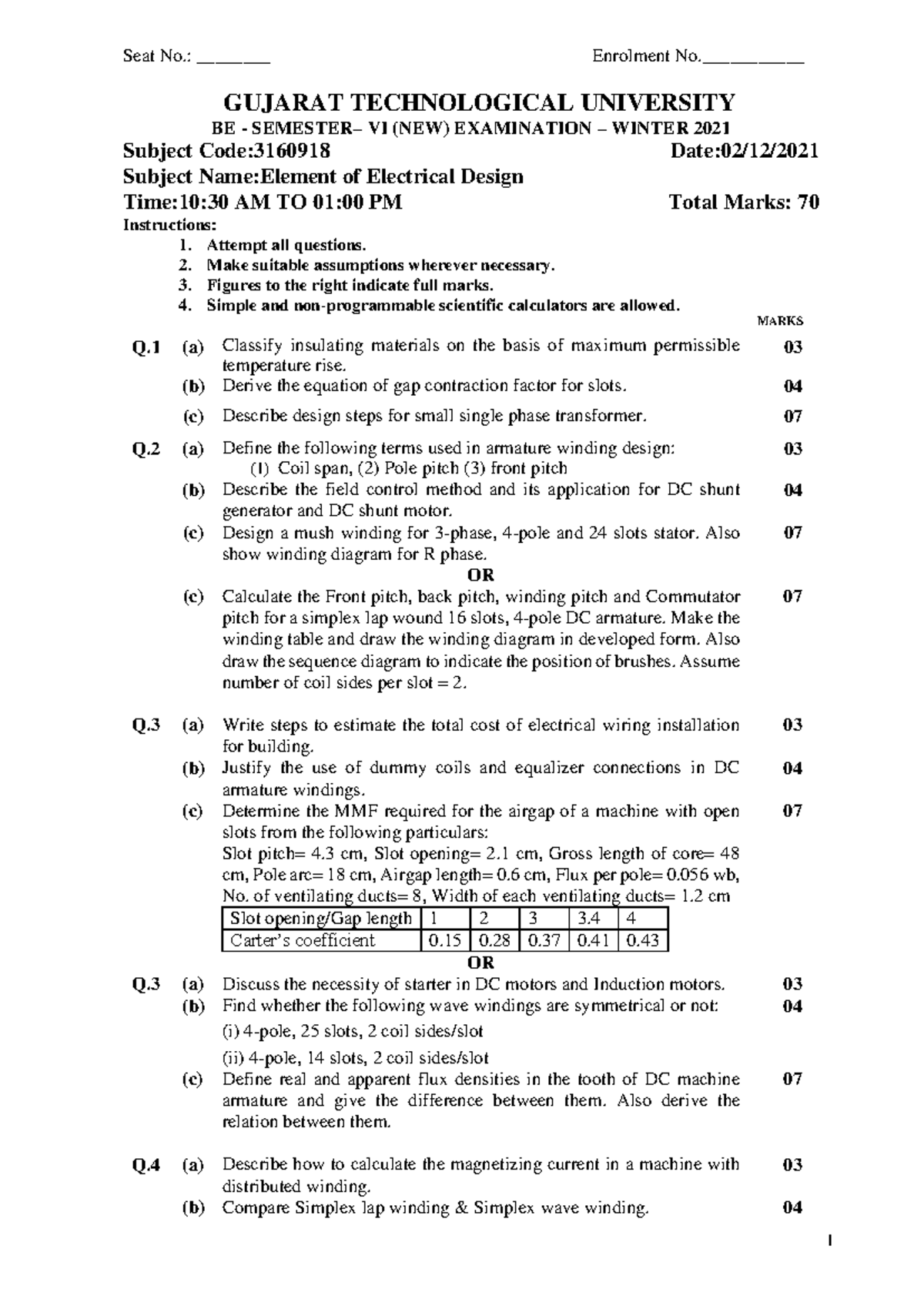 EED - W2021 Final Exam Guide [3160918] Elements of Electrical Design ...