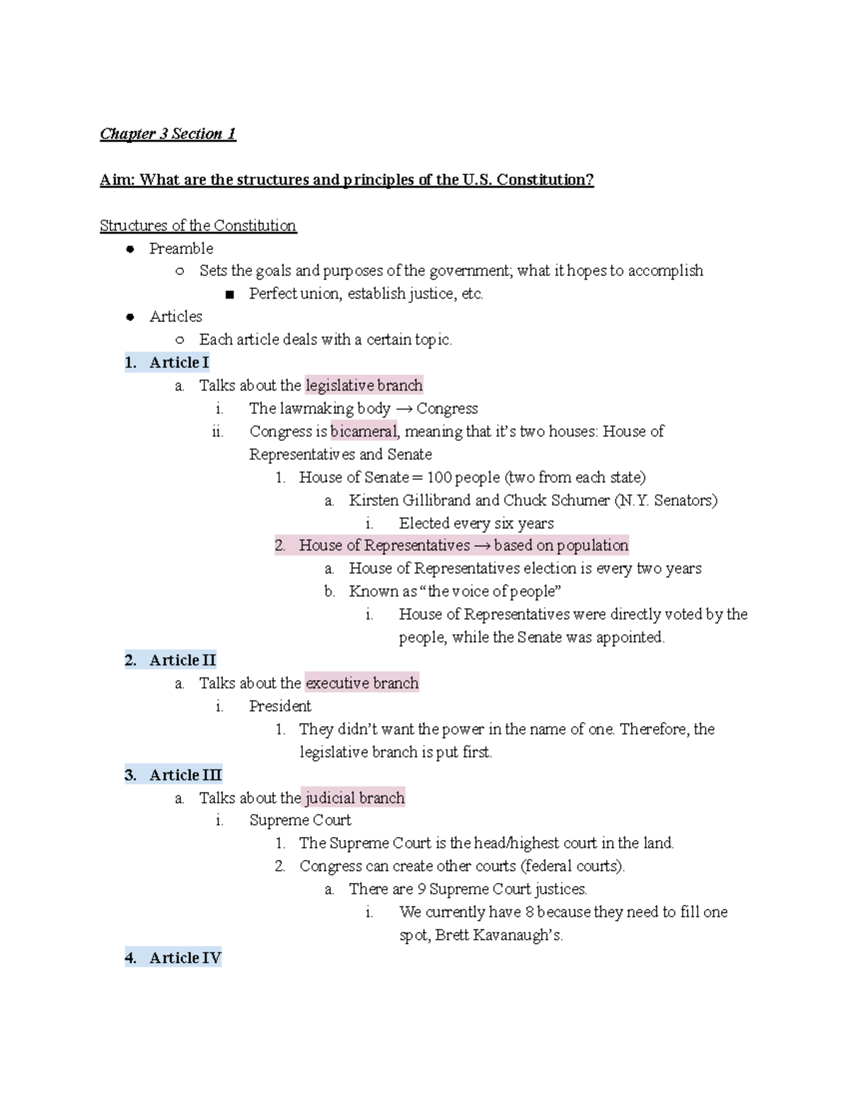 Chapter 3 Notes - Chapter 3 Section 1 Aim: What are the structures and ...